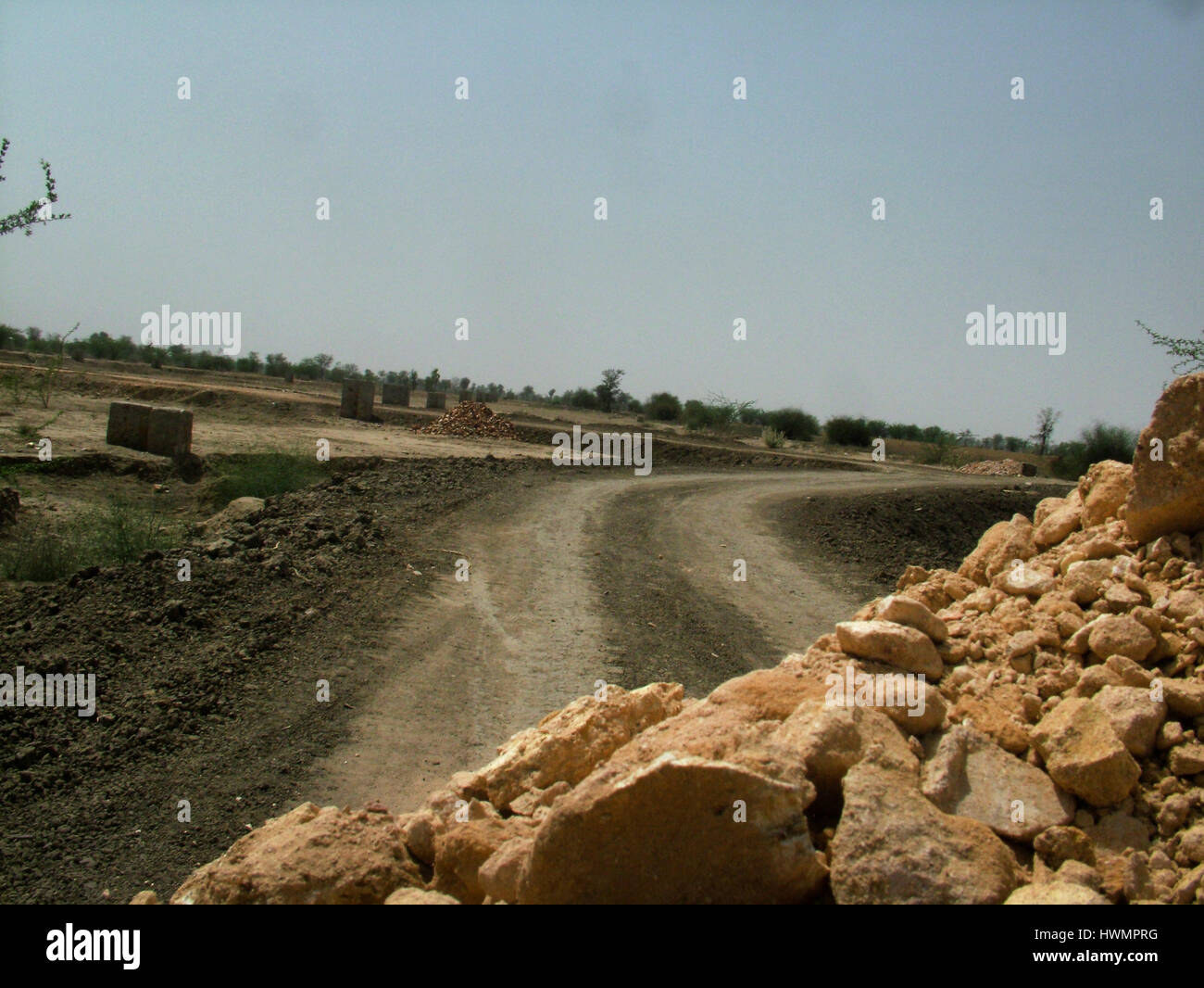 Road under Construction, Paddy Fields Indian Village, Substation ...