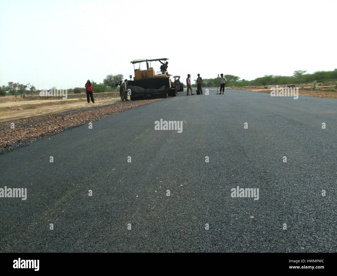 Road under Construction, Paddy Fields Indian Village, Substation ...
