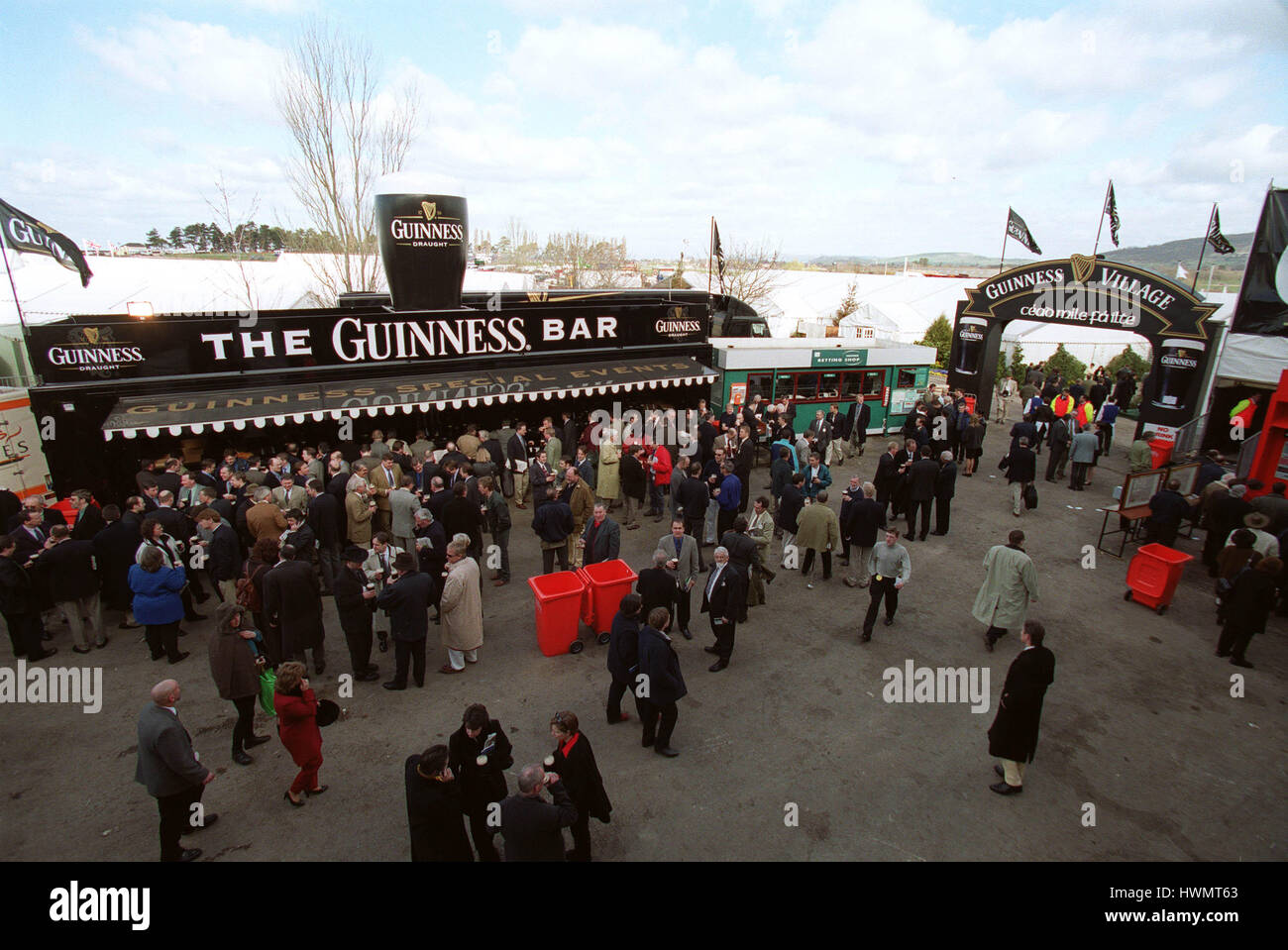GUINNESS VILLAGE CHELTENHAM FESTIVAL 2000 15 March 2000 Stock Photo - Alamy