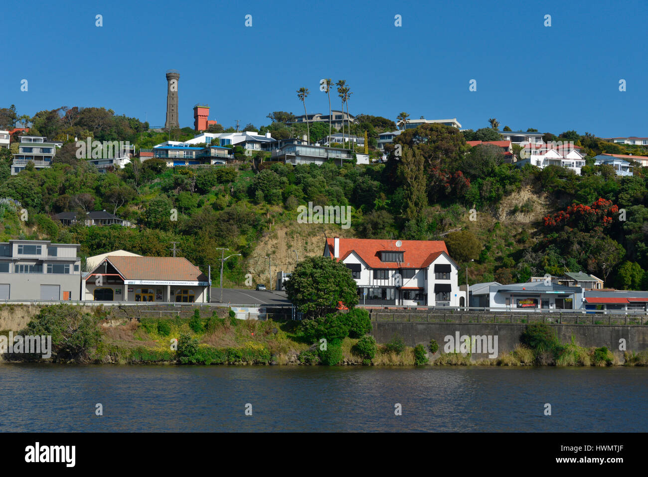 The Durie Hill water tower sits above riverside homes that overlook the ...