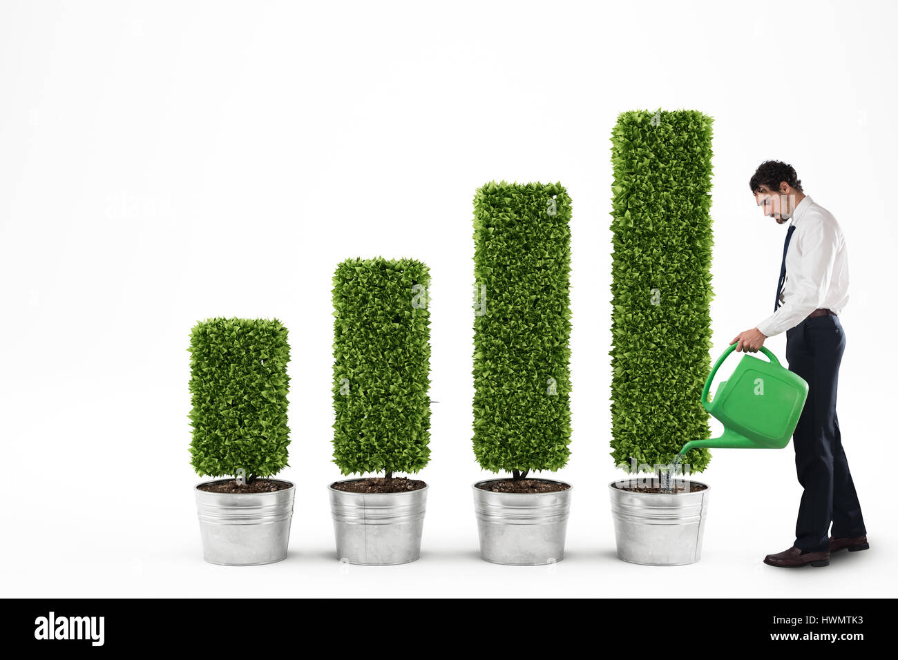 Businessman growing chart hi-res stock photography and images - Alamy