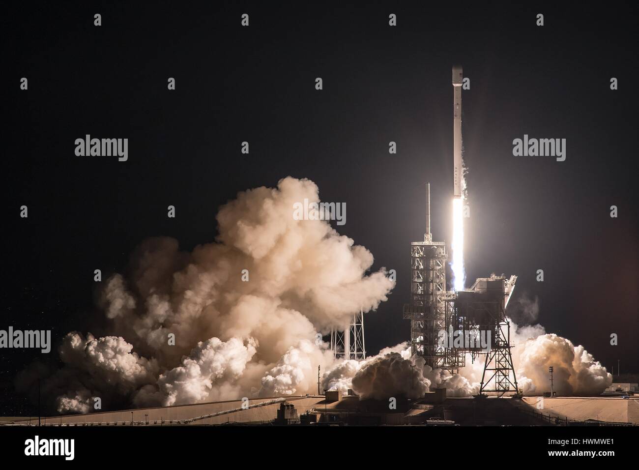 The Spacex Falcon 9 Rocket Lifts Off Carrying The Echostar Xxiii