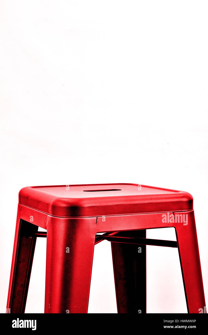 A studio photo of a black metal stool Stock Photo - Alamy