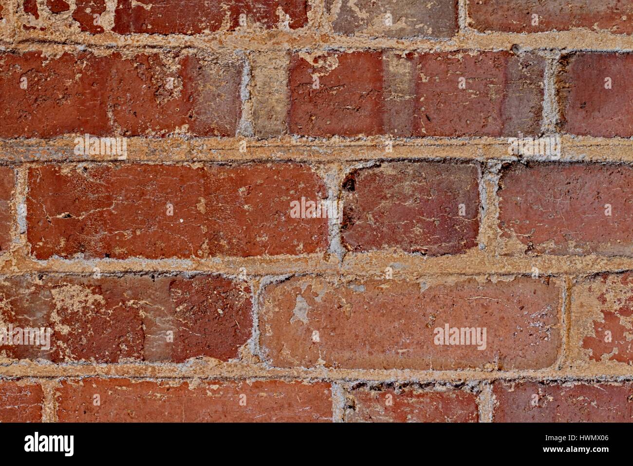 Weathered red brick wall background texture Stock Photo - Alamy