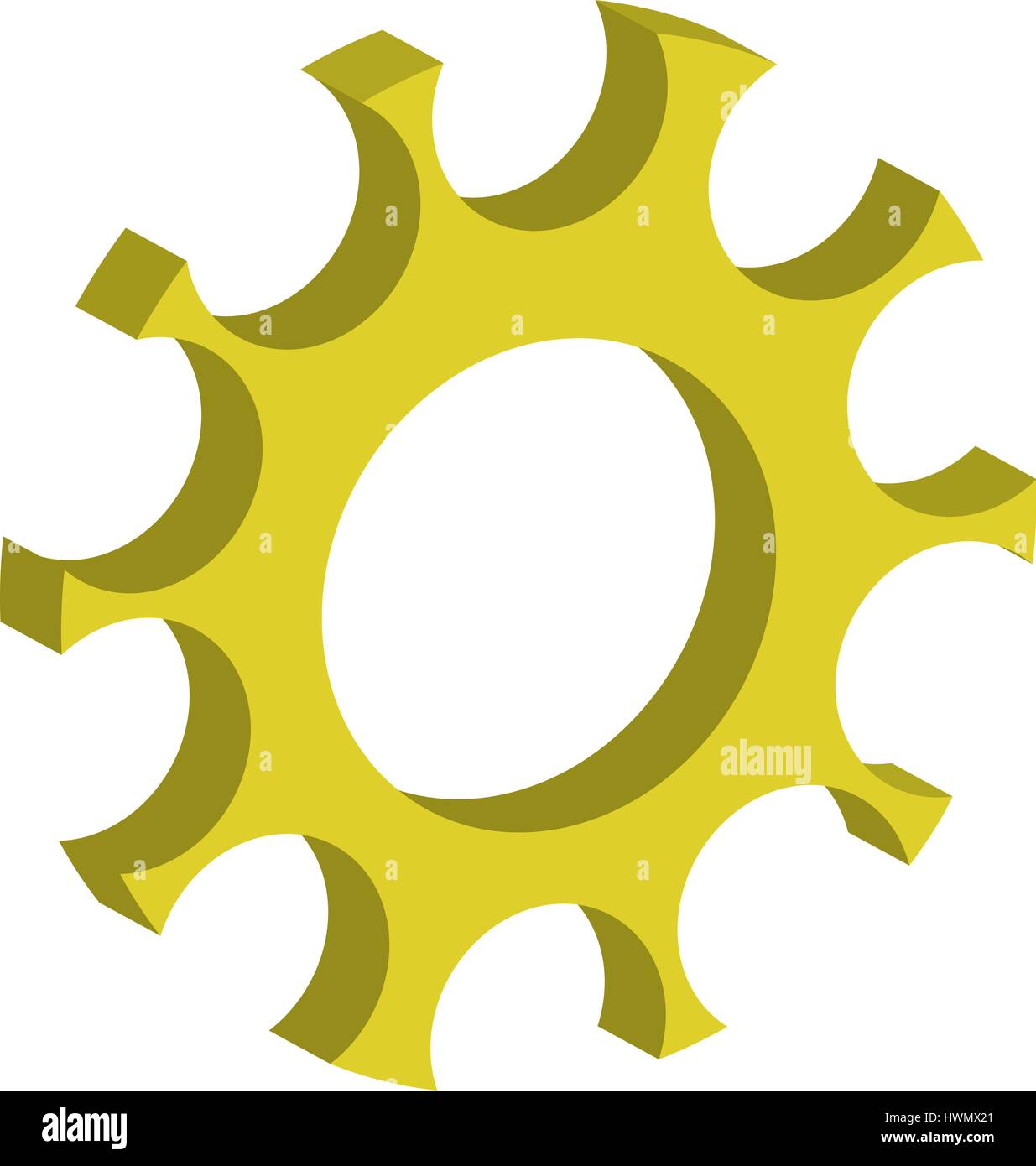 3d wheel gears yellow color vector Stock Vector Image & Art - Alamy