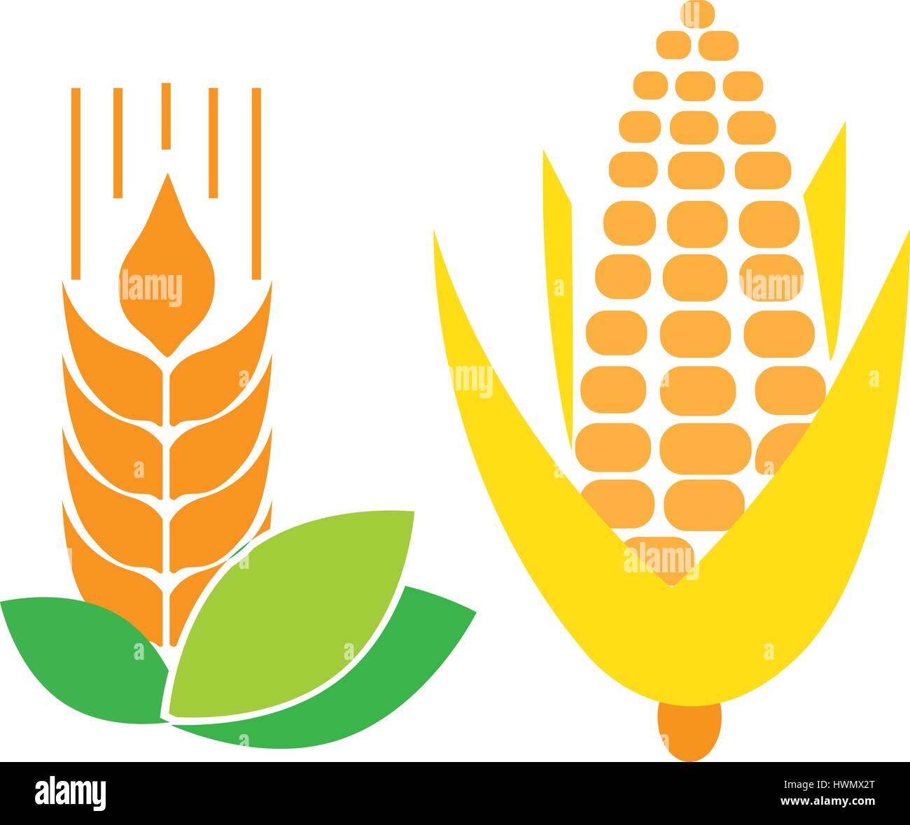 Cone, grain, wheat vector on white background Stock Vector Image & Art ...