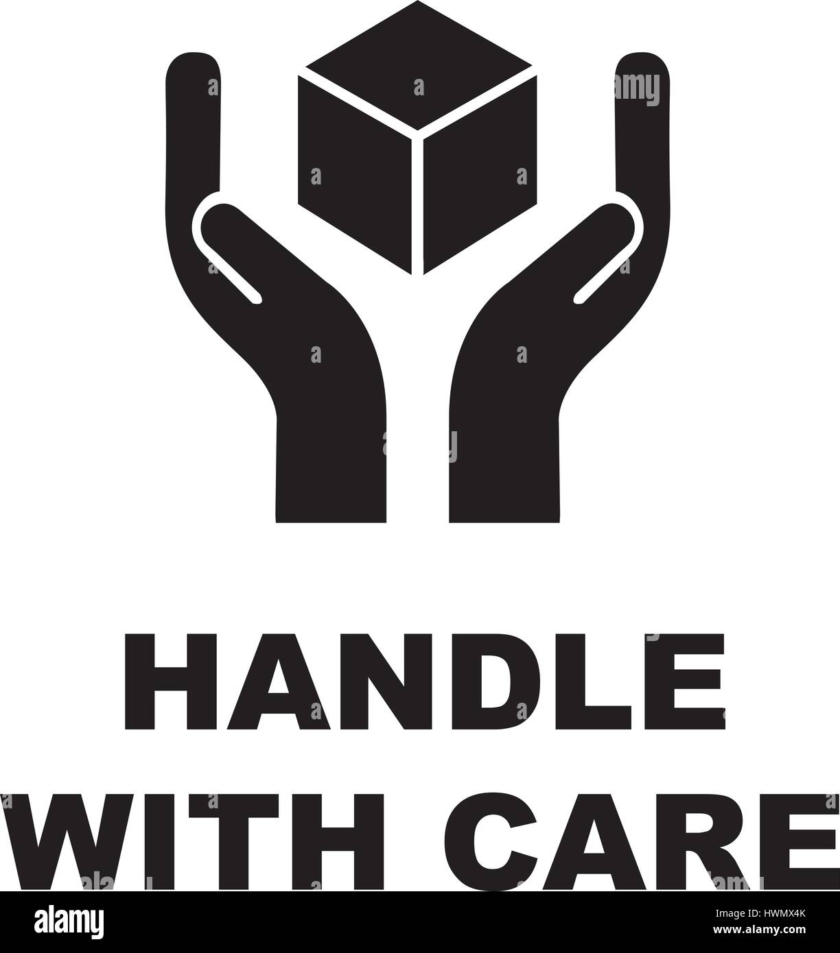 handle with care icon vector design Stock Vector Image & Art - Alamy