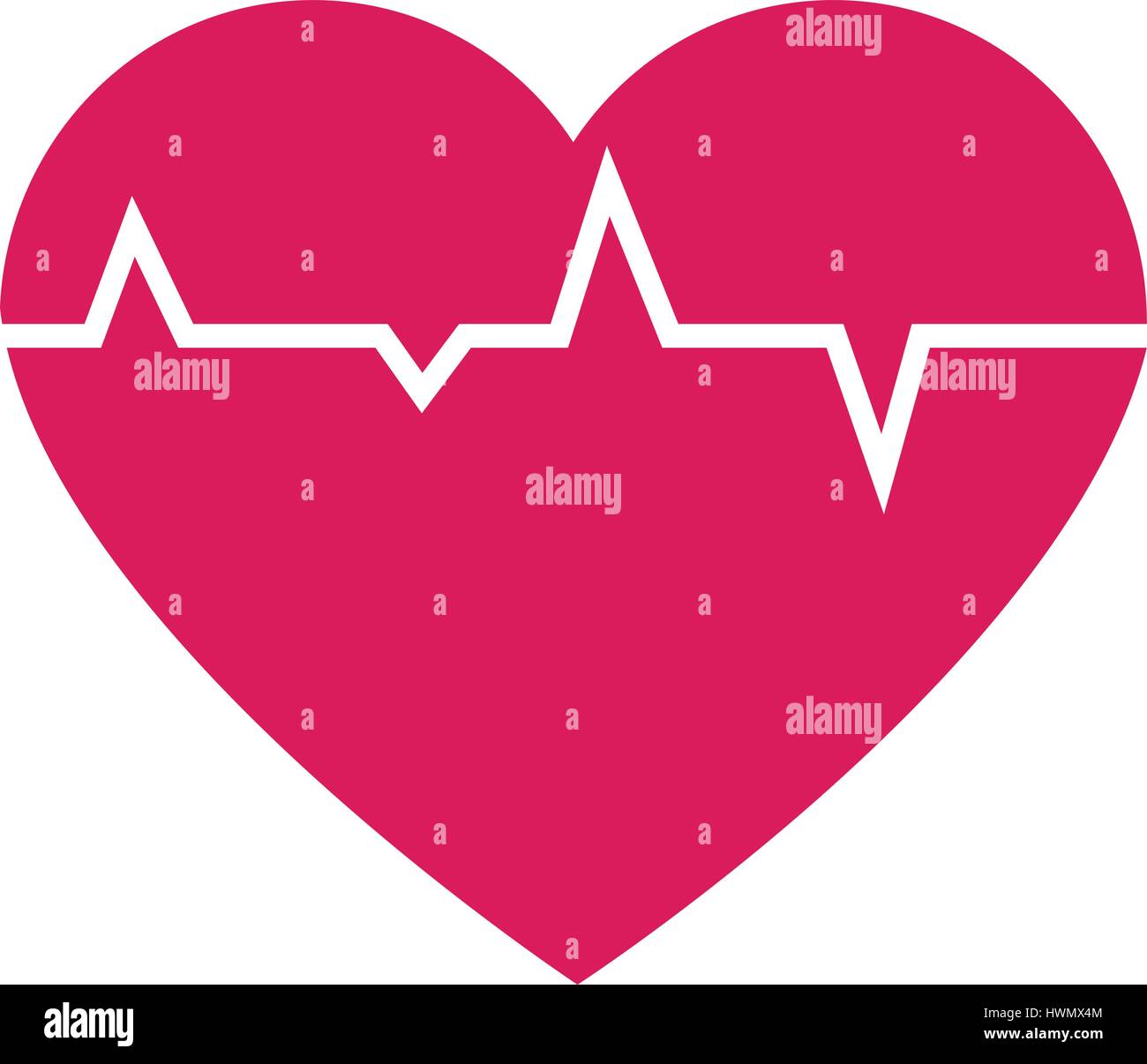 heart with life line vector Stock Vector Image & Art - Alamy