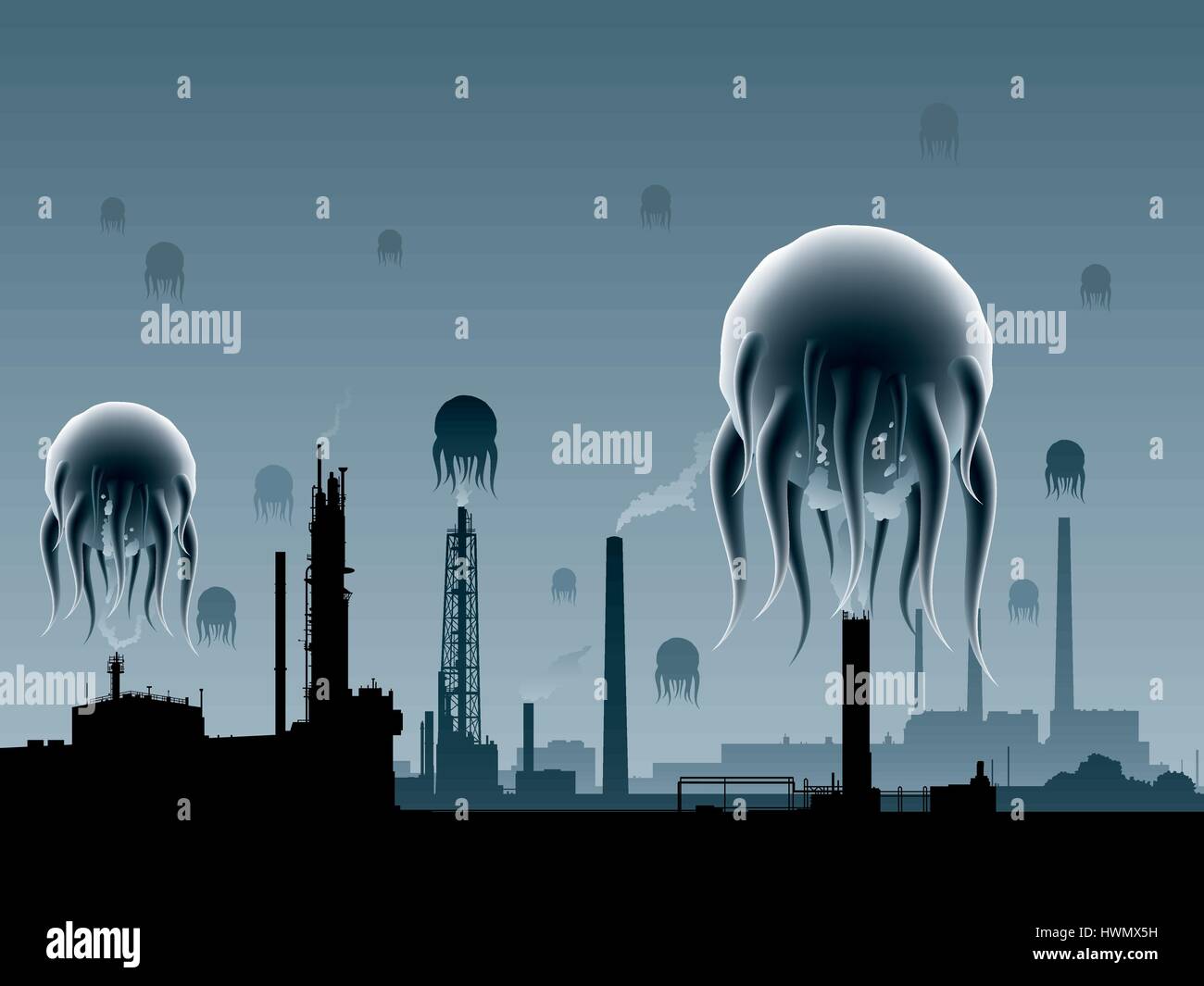 Industrial invasion Stock Vector Images - Alamy