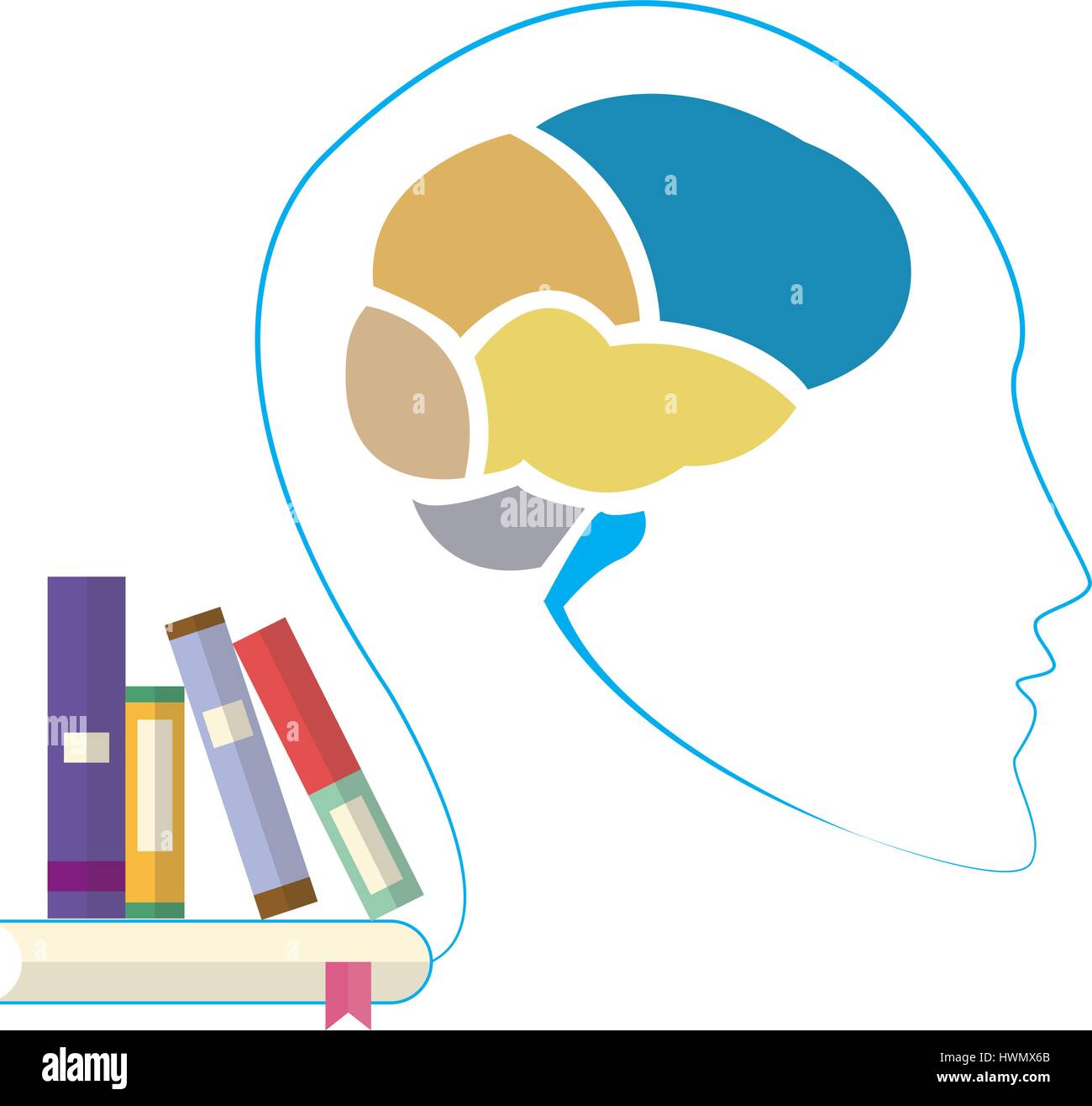 reading man, Creative brain Idea concept. vector format Stock Vector ... reading man, Creative brain Idea concept. vector format Stock Vector ...