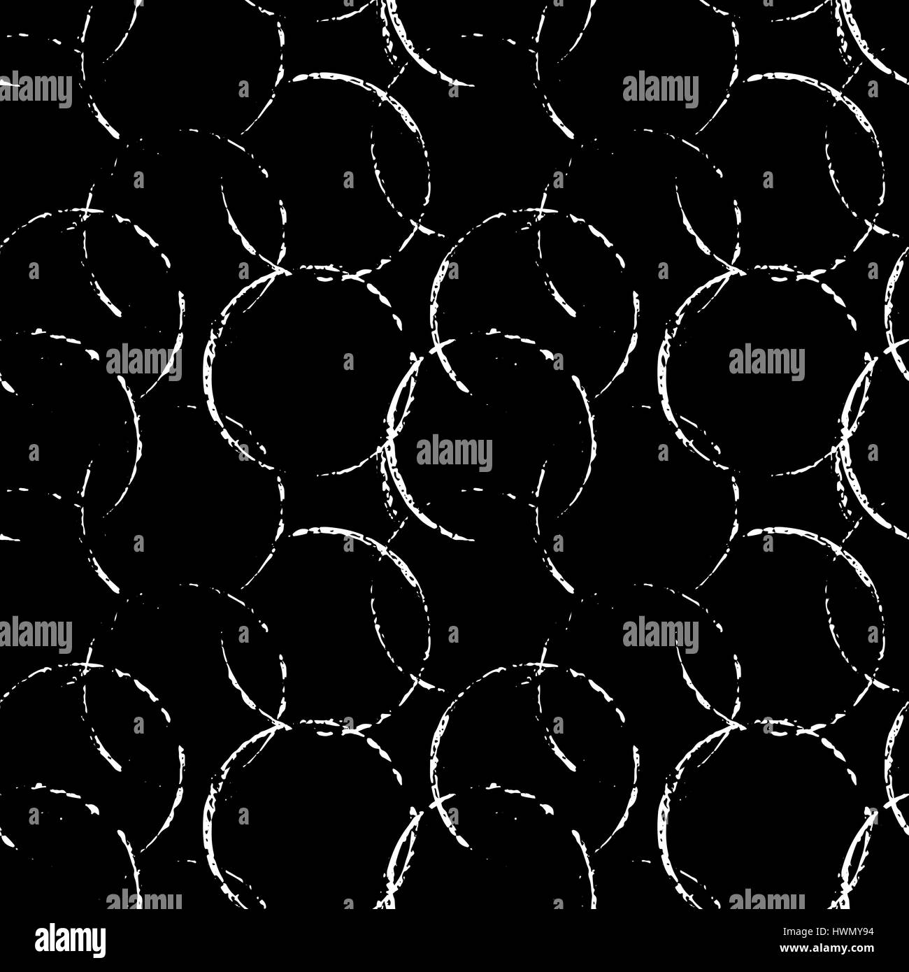 Grunge seamless pattern. Background with circles. Ink hand drawn print ...