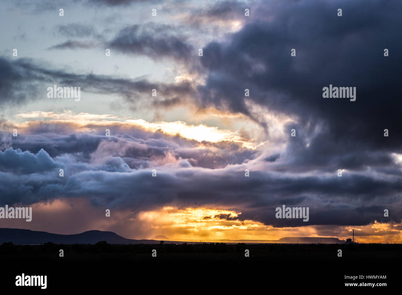 Port Augusta, South Australia - Sunset storm Stock Photo - Alamy