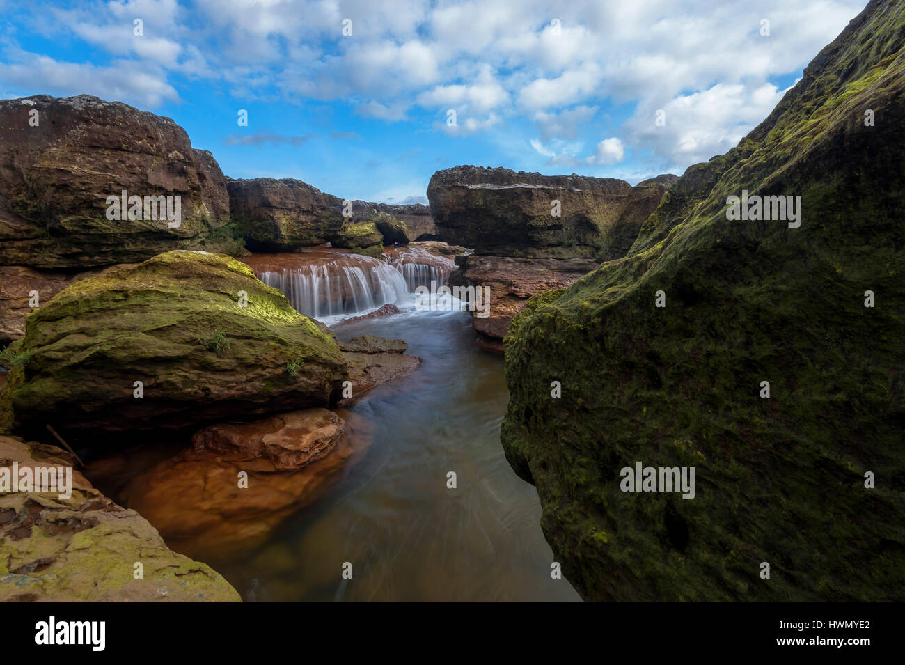 Dainthlen Waterfall, Sohra, Meghalaya, India Stock Photo - Alamy
