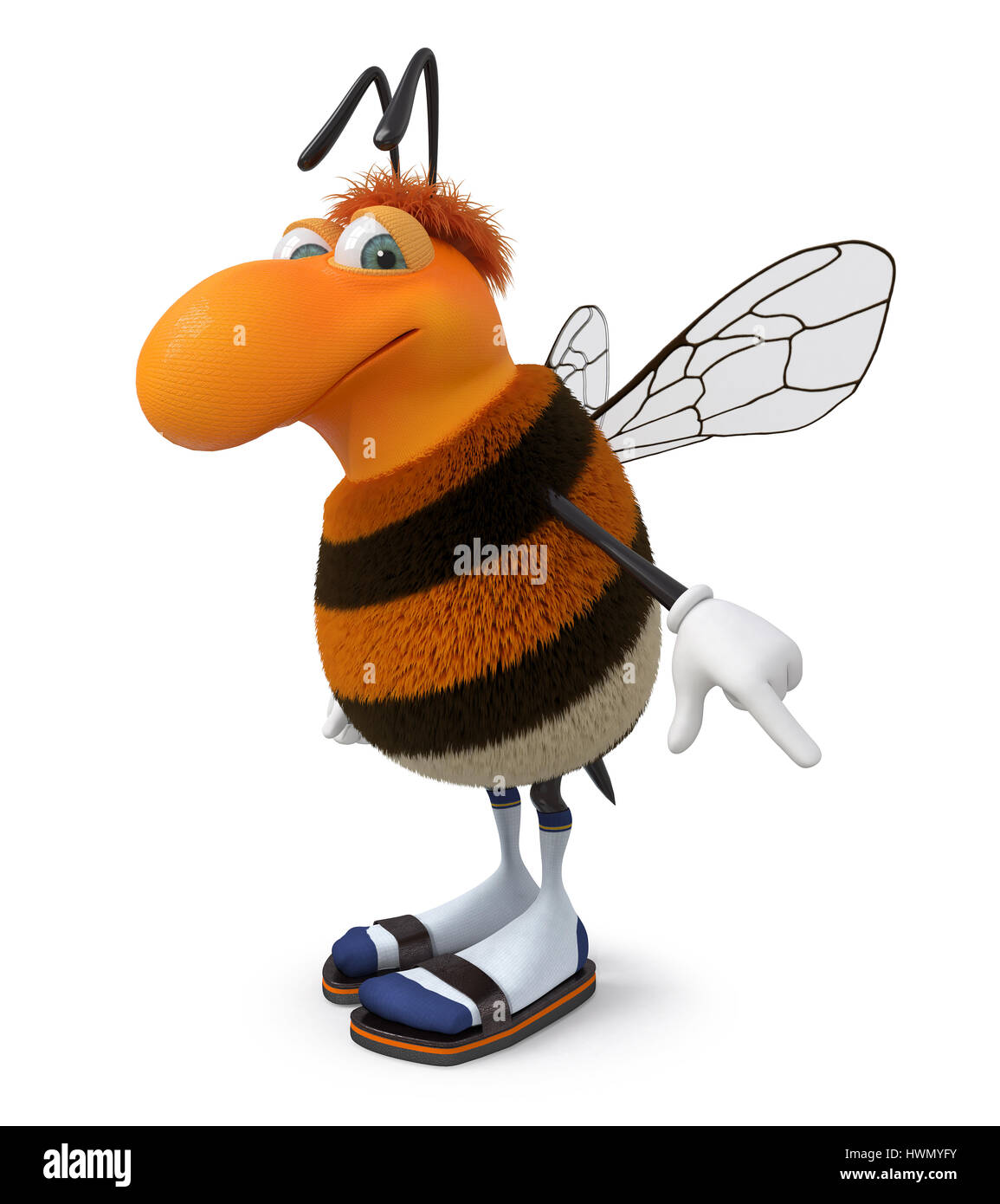3d Fluffy bumblebee Stock Photo - Alamy