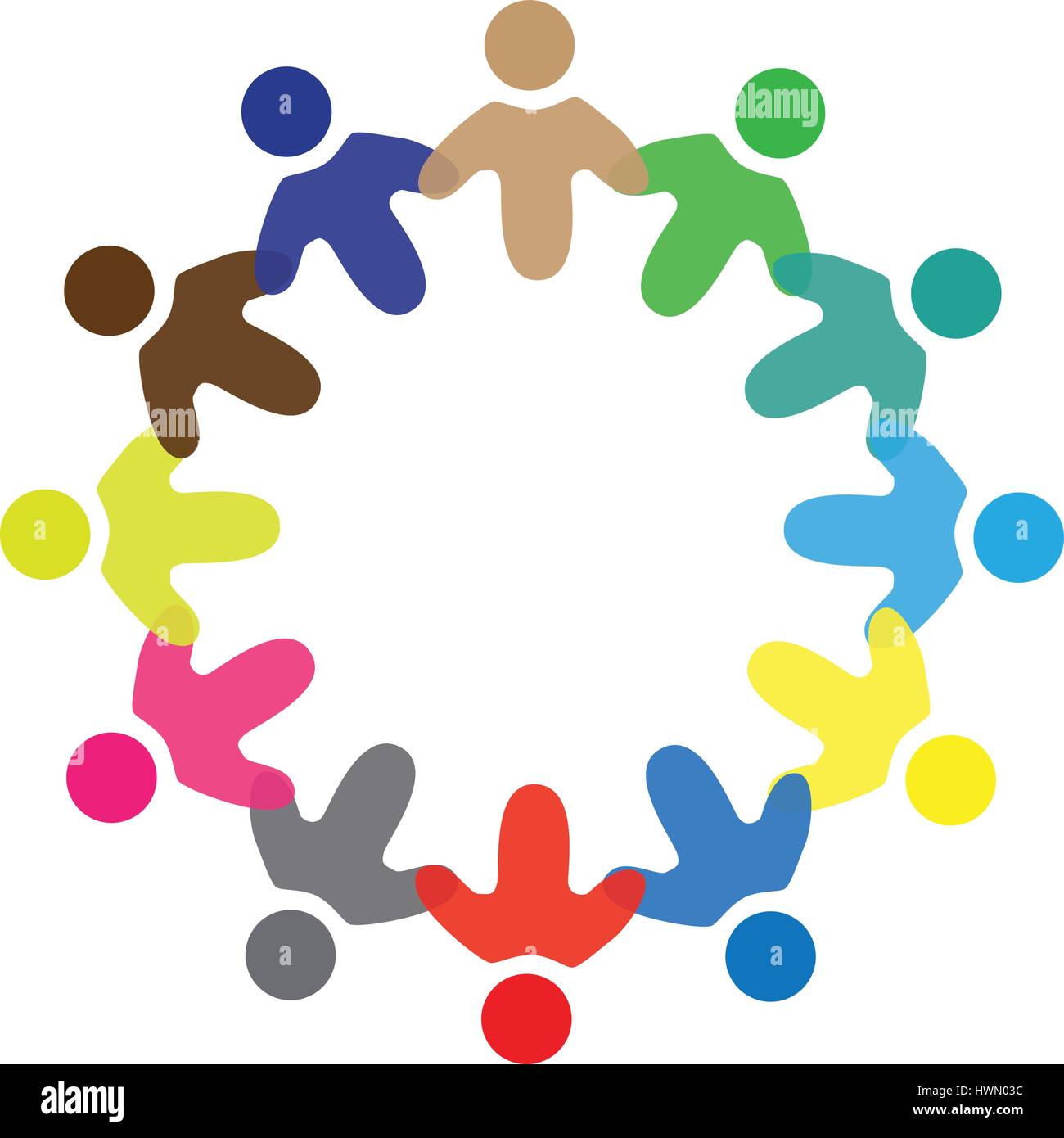 Concept vector graphic- colorful school children icons ( signs ) as ...