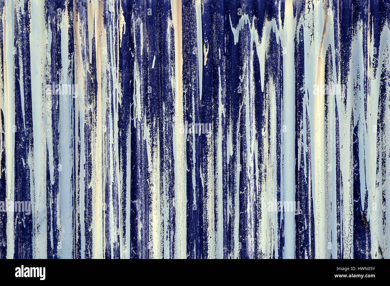 random blue streaks abstract on a corrugated iron Stock Photo - Alamy