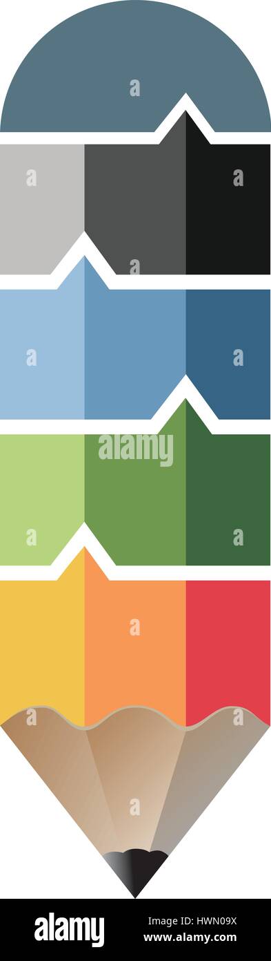 Infographic in pencil shape Stock Vector Image & Art - Alamy