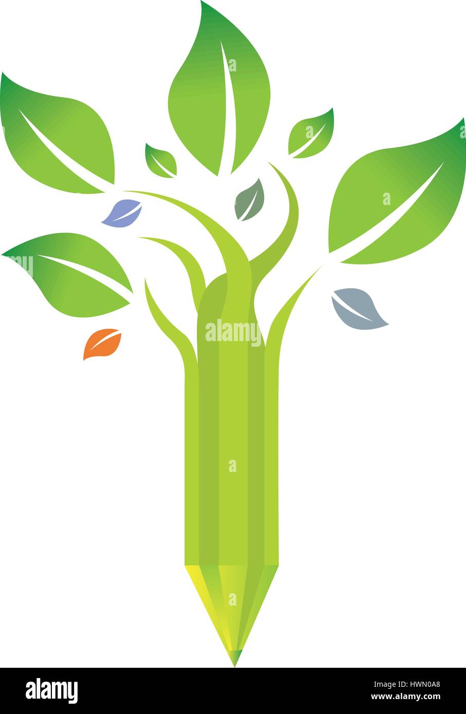Pencil tree infographic hi-res stock photography and images - Alamy