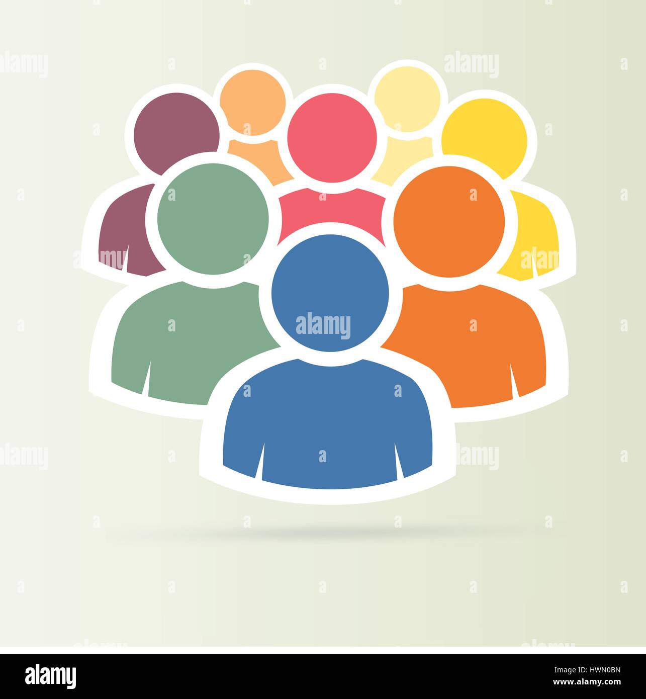 People in chain teamwork vector hi-res stock photography and images - Alamy