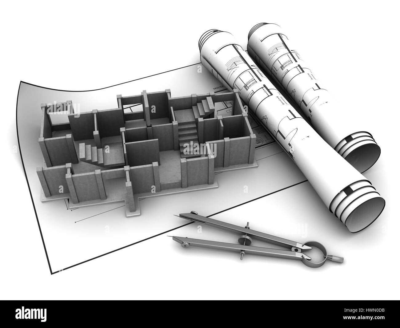 Floor plan blueprints engineering architecture hi-res stock photography ...