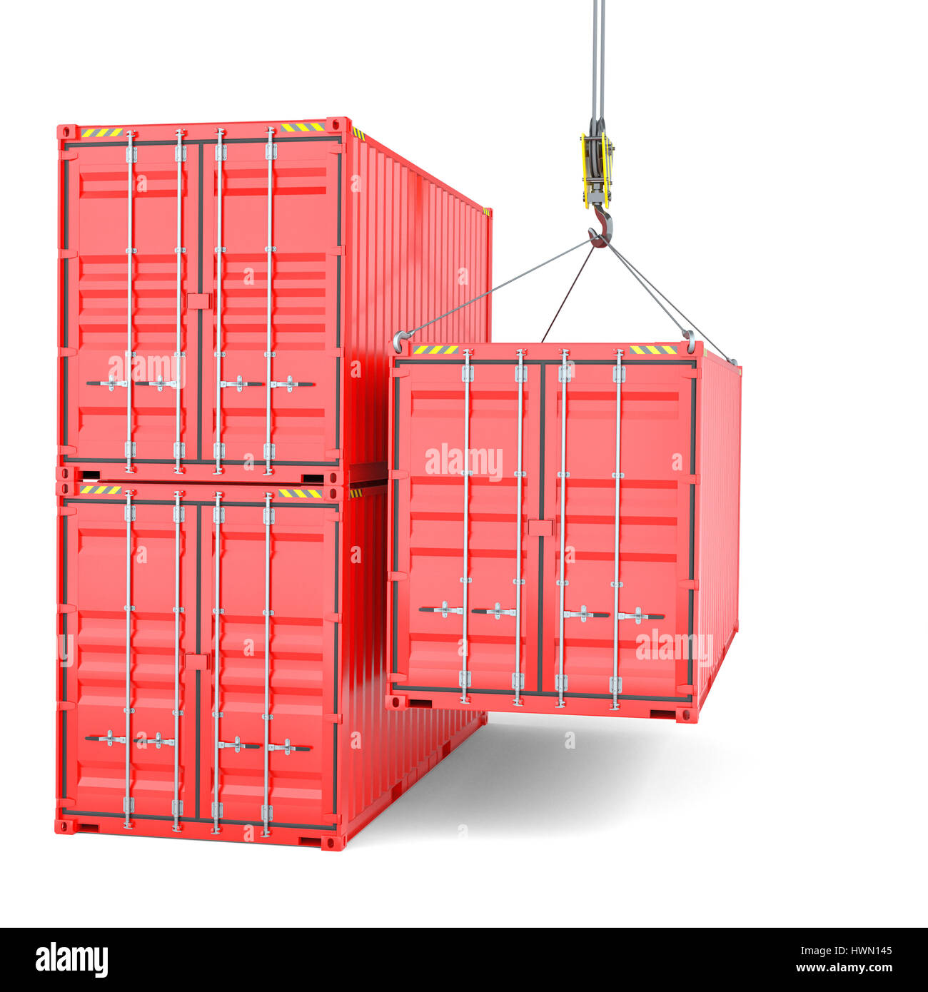 Loading shipping containers Cut Out Stock Images & Pictures - Alamy