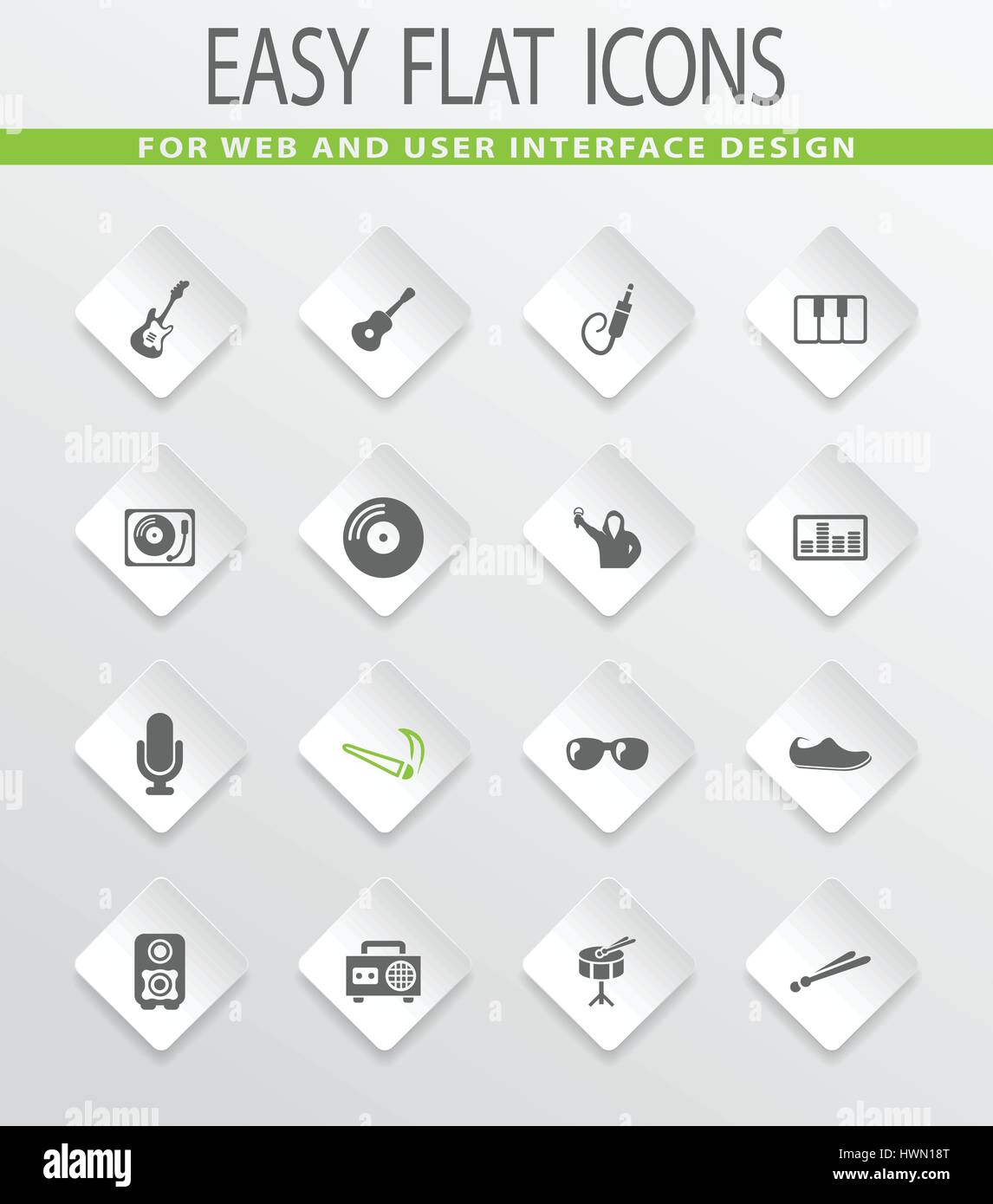 Disco Or Club easy flat web icons for user interface design Stock ...