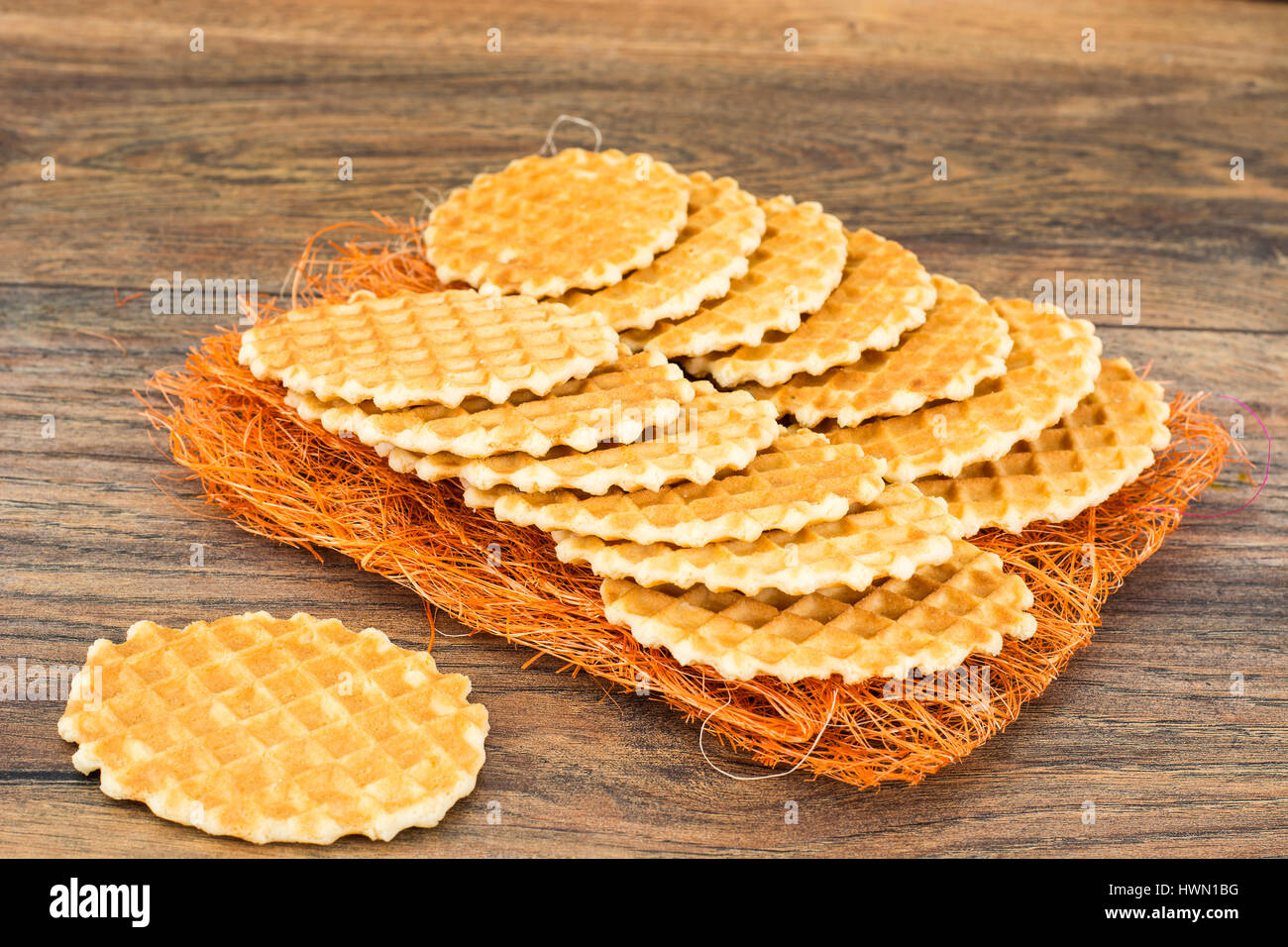 Crispy sweet wafers Stock Photo - Alamy