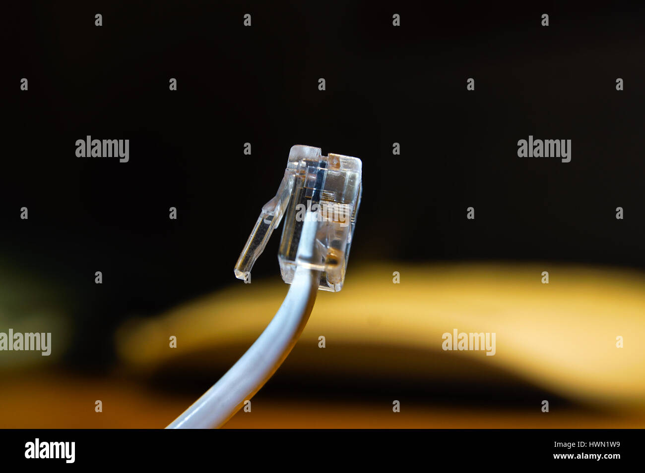 telephone plug closeup Stock Photo - Alamy