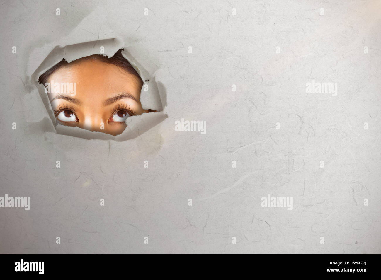 Torn paper face depressed hi-res stock photography and images - Alamy