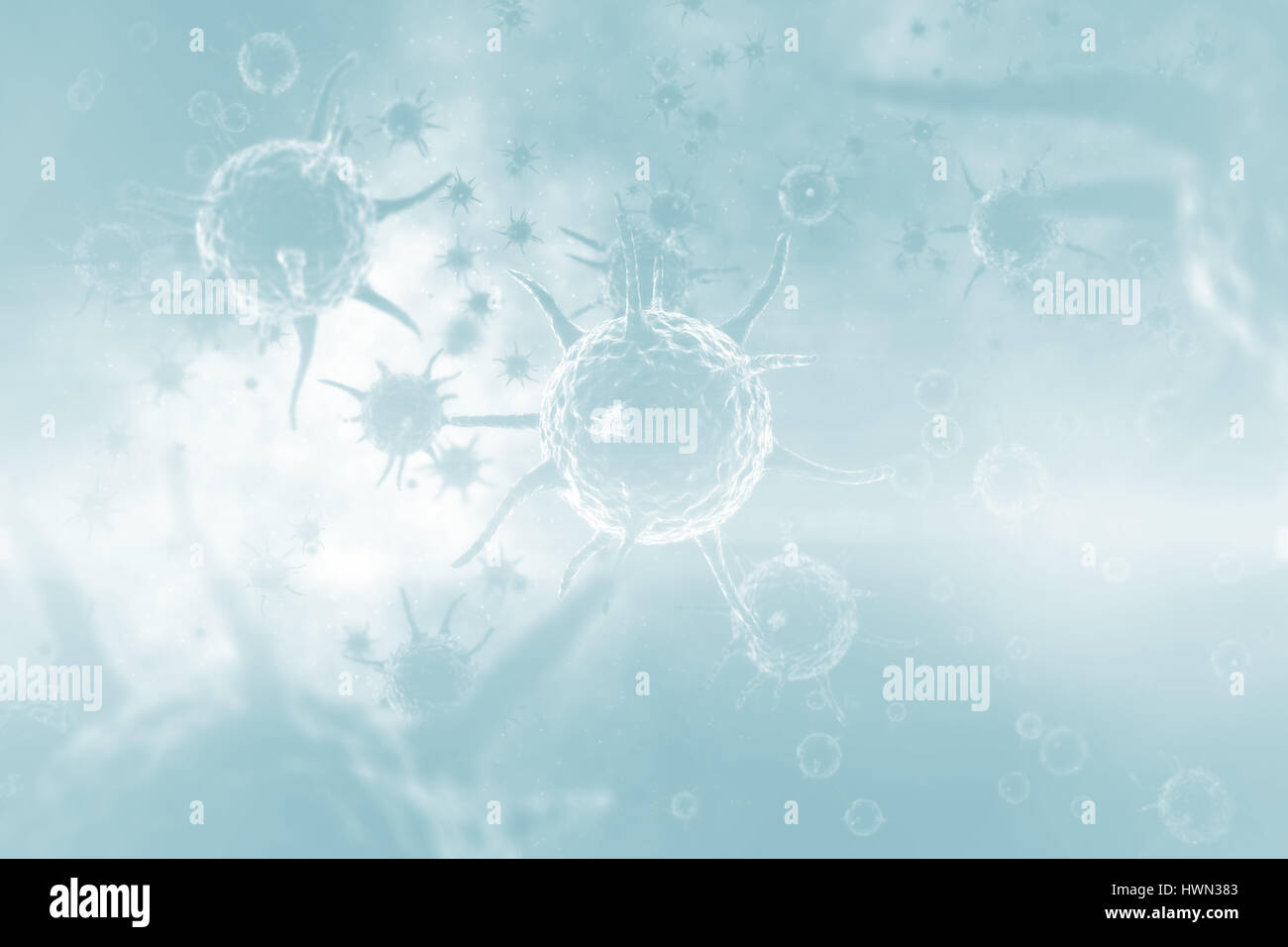 Digital image of blue virus in human body 3d Stock Photo - Alamy