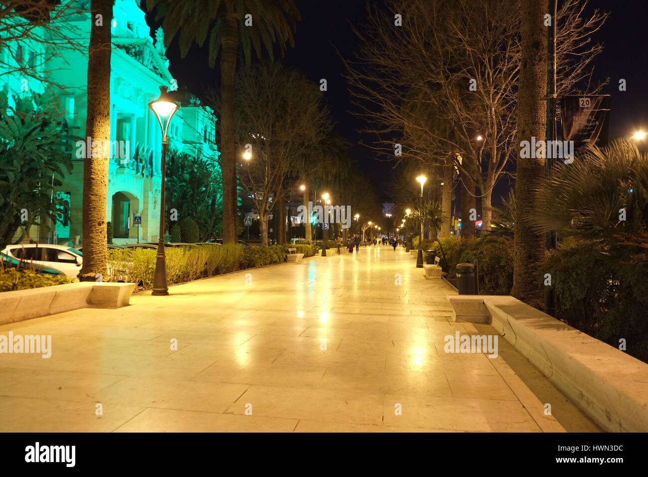 Paseo del parque. Málaga, Andalusia, Spain Stock Photo - Alamy