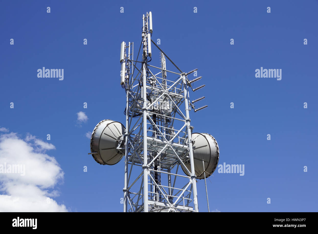 Antennas of cellular and communication systems Stock Photo - Alamy