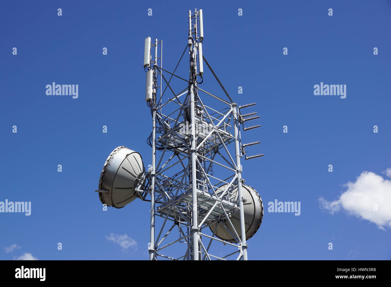 Antennas of cellular and communication systems Stock Photo - Alamy