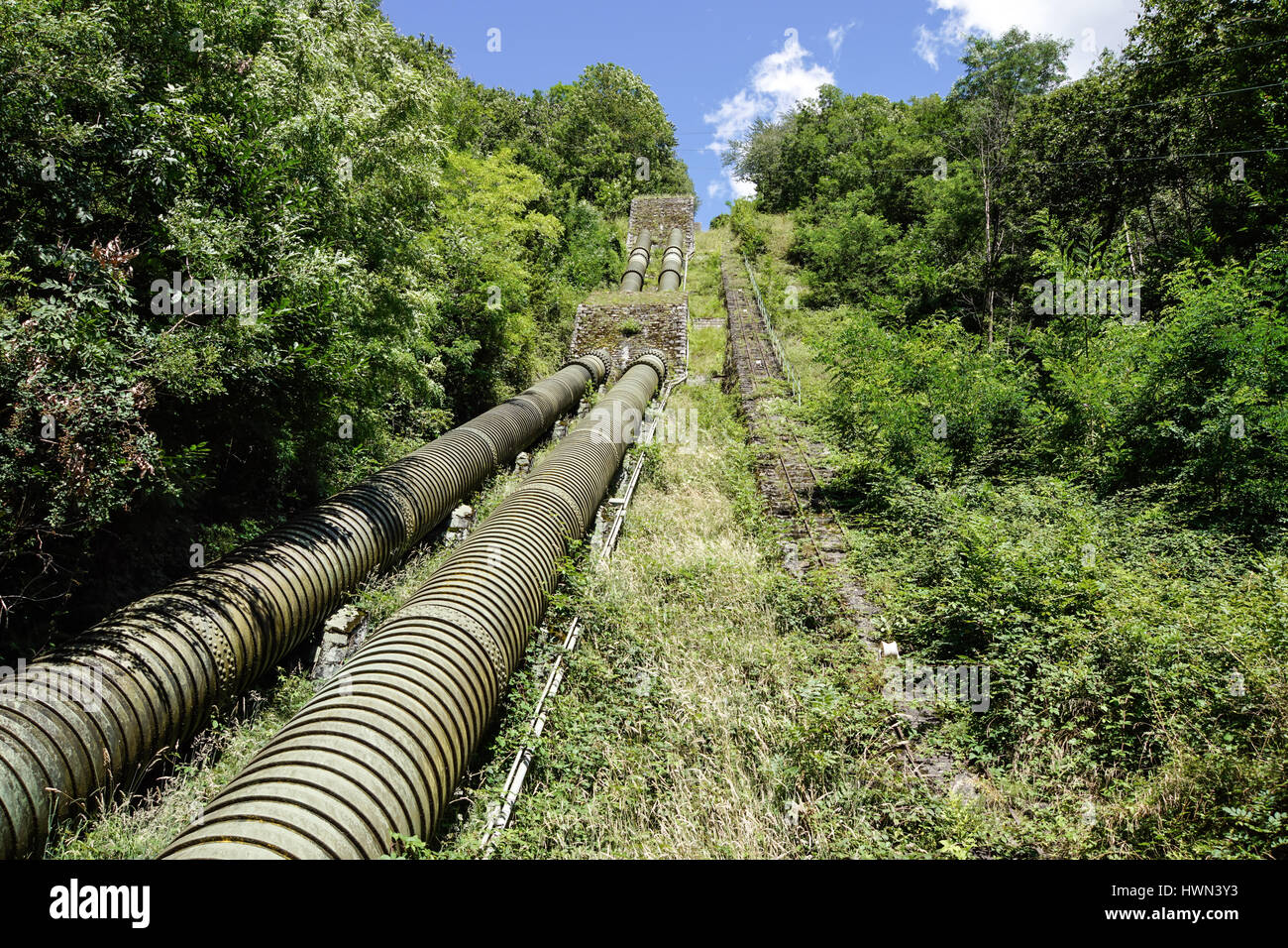 penstock water pipes in a hydroelectric power plant Stock Photo - Alamy