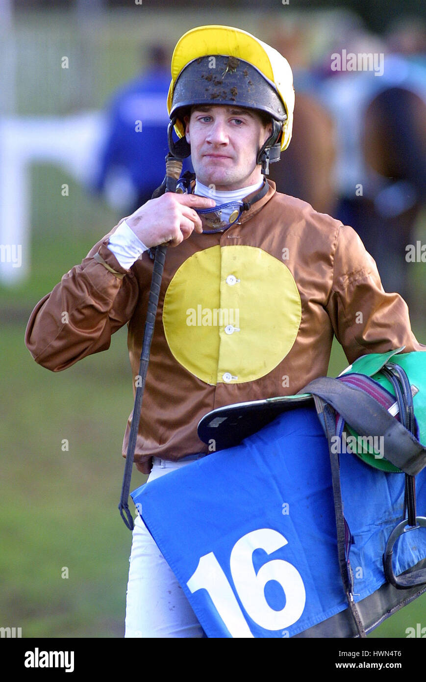 TOM JENKS JOCKEY DONCASTER RACES DONCASTER 01 March 2002 Stock Photo ...
