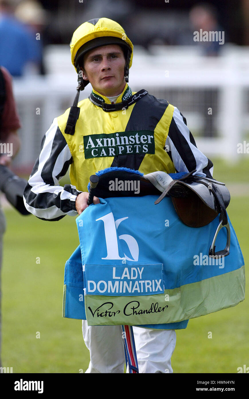 PAUL DOE JOCKEY YORK RACECOURSE YORK 22 August 2002 Stock Photo - Alamy