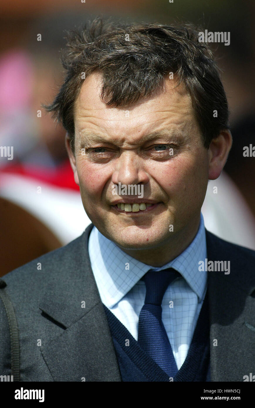 WILLIAM HAGGAS RACE HORSE TRAINER 25 May 2002 Stock Photo - Alamy