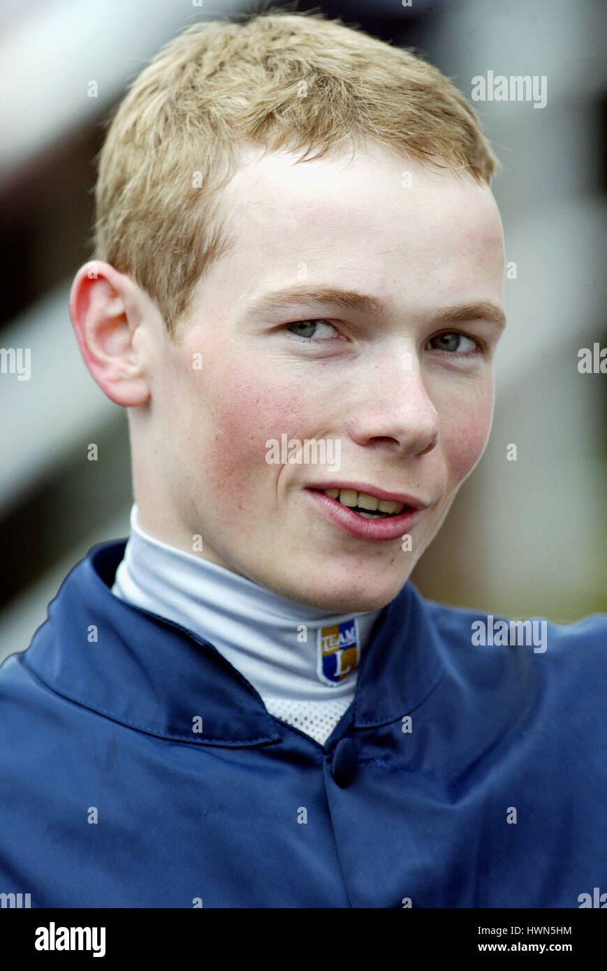 JAMIE SPENCER JOCKEY YORK RACECOURSE YORK 20 August 2002 Stock Photo ...