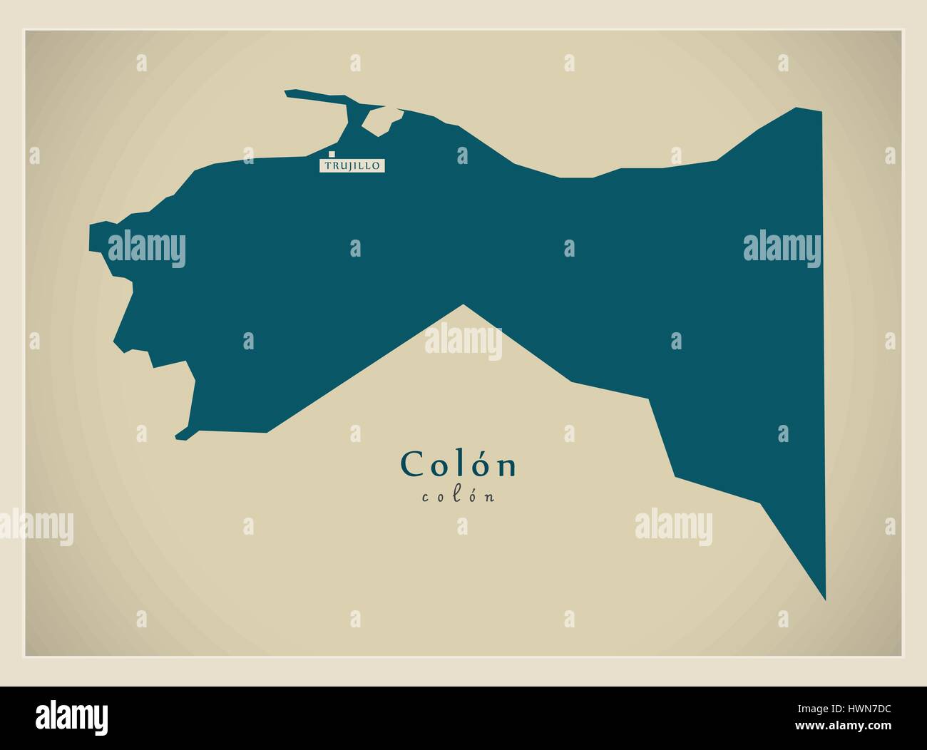 Modern Map - Colon HN Stock Vector Image & Art - Alamy