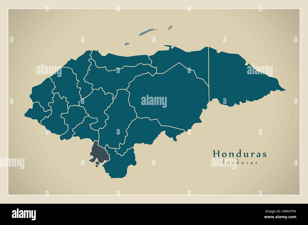 Maps of honduras hi-res stock photography and images - Alamy
