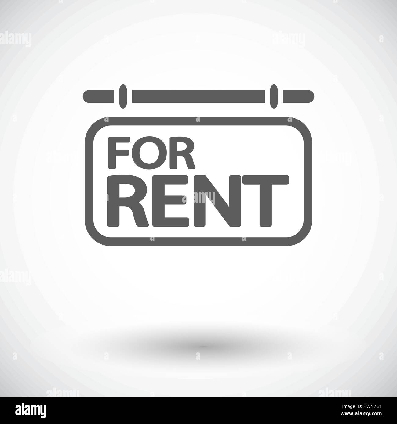 For rent. Single flat icon on white background. Vector illustration ...