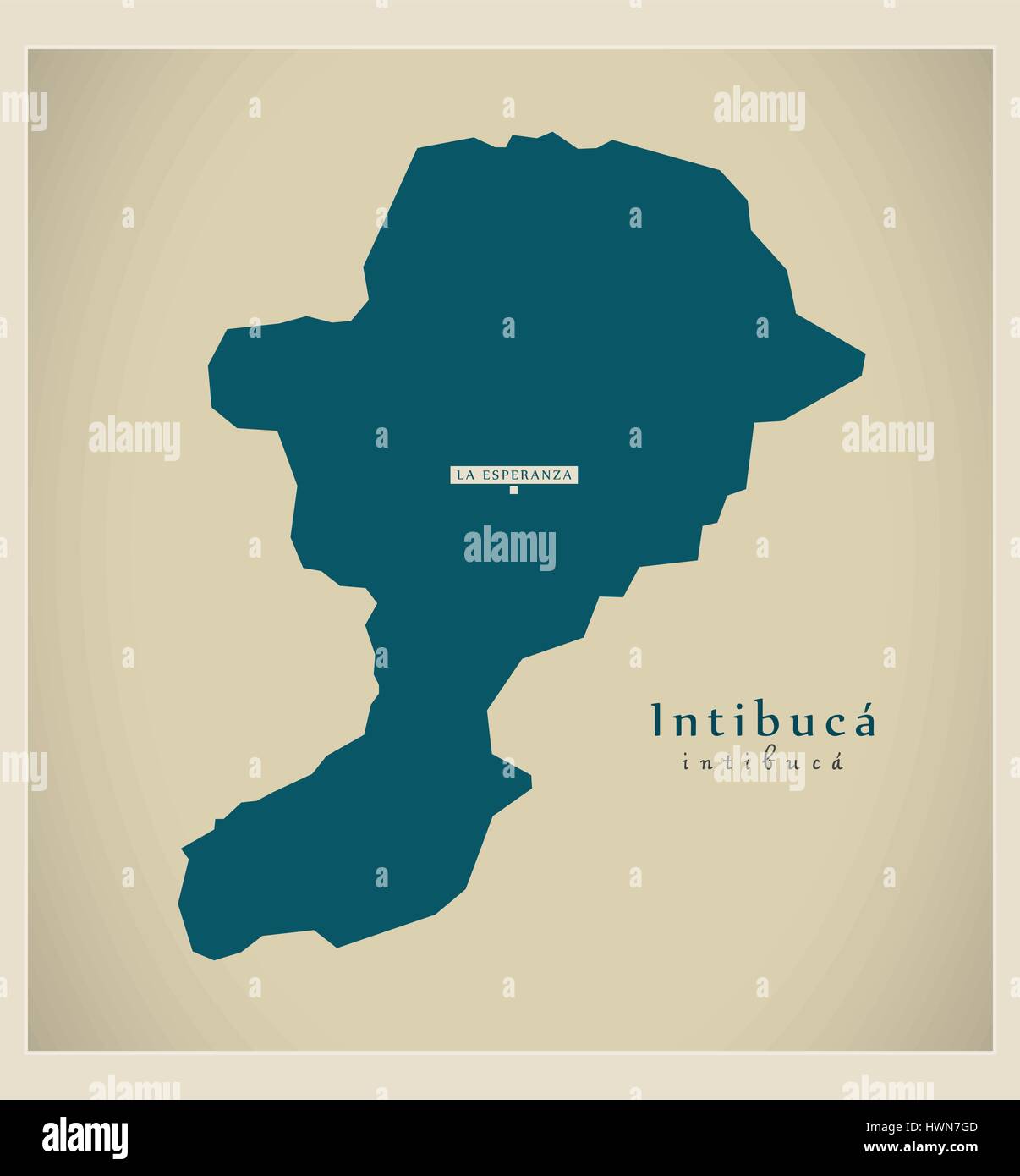 Modern Map - Intibuca HN Stock Vector Image & Art - Alamy