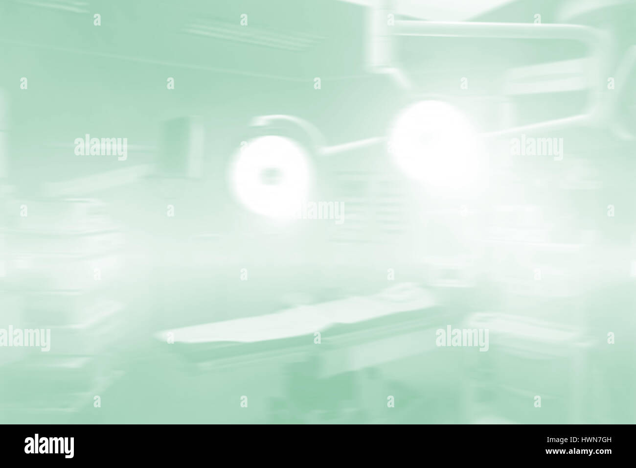 Illuminated surgical light in operation room at hospital Stock Photo ...