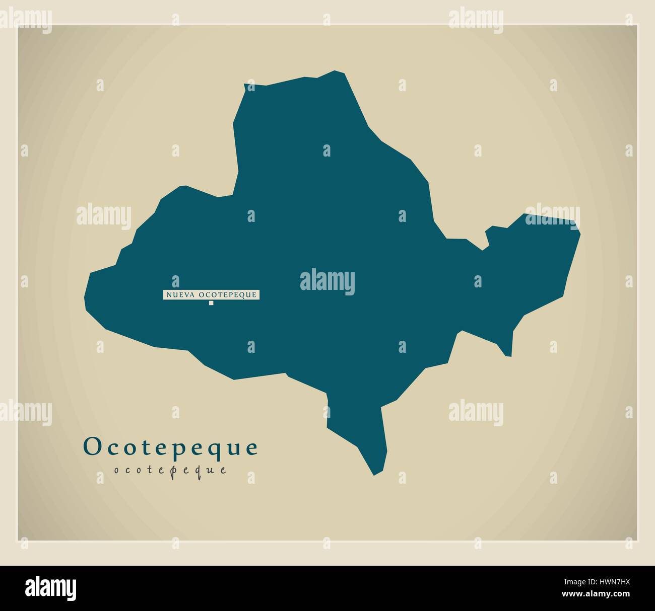 Modern Map - Ocotepeque HN Stock Vector Image & Art - Alamy