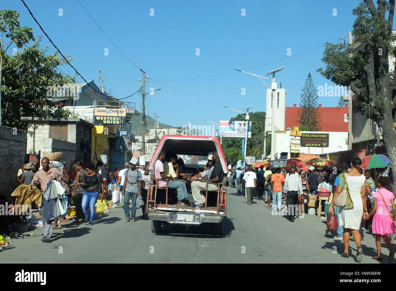 Haiti, Port au Prince, town center, Pietonville market Stock Photo - Alamy