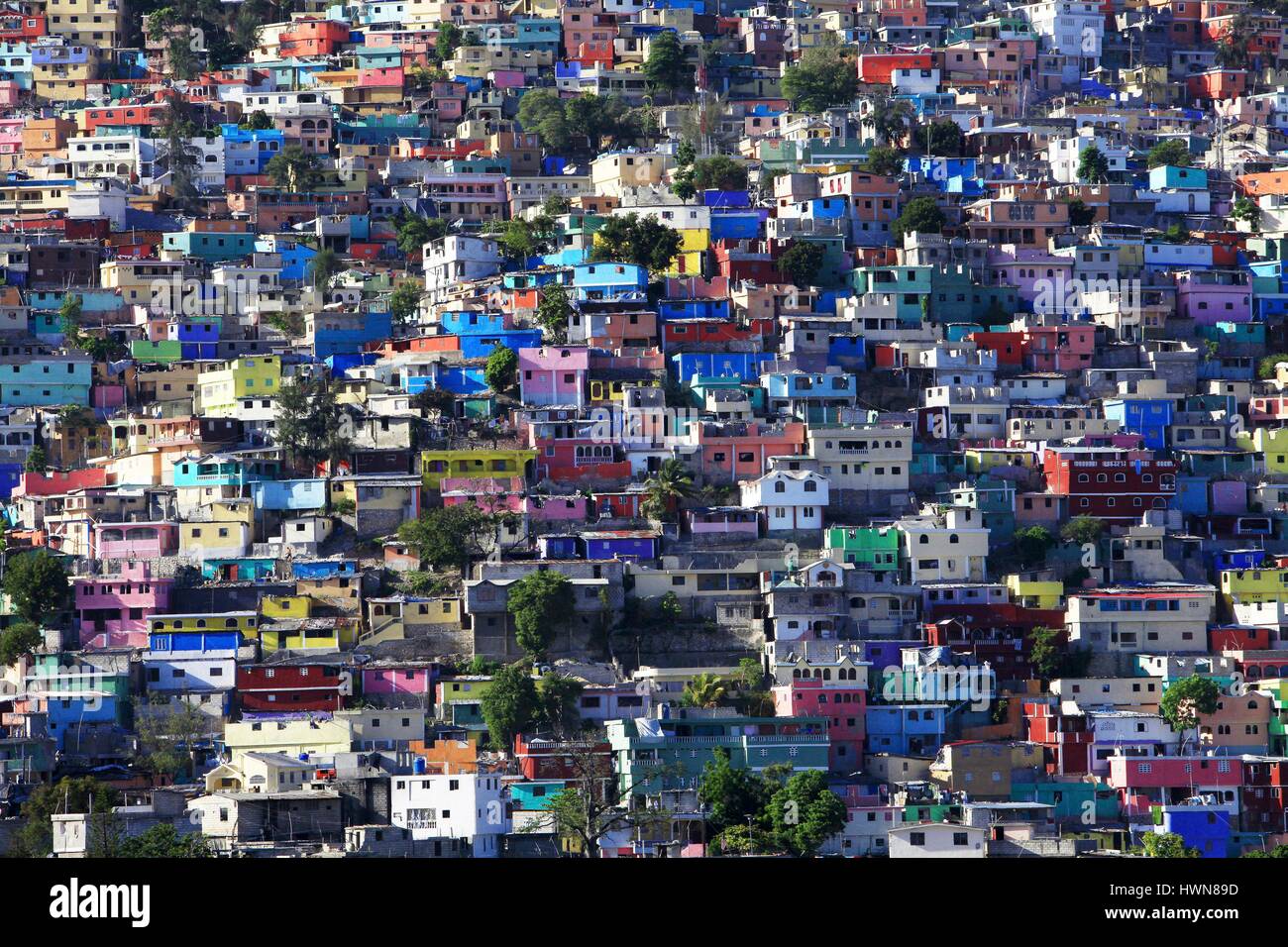 Haiti, Port au Prince, slum Jalousie Stock Photo - Alamy