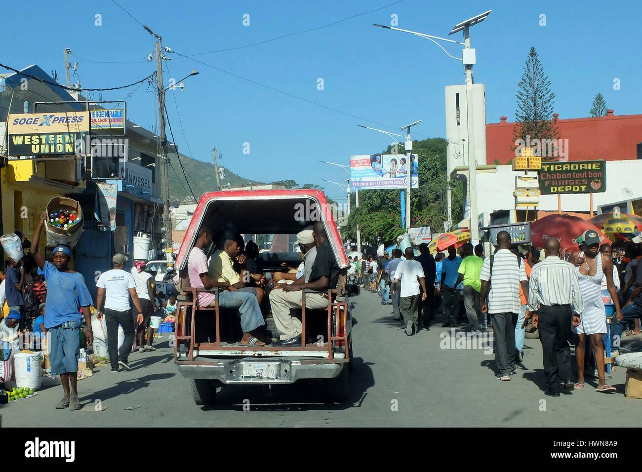 Haiti, Port au Prince, town center, Pietonville market Stock Photo - Alamy