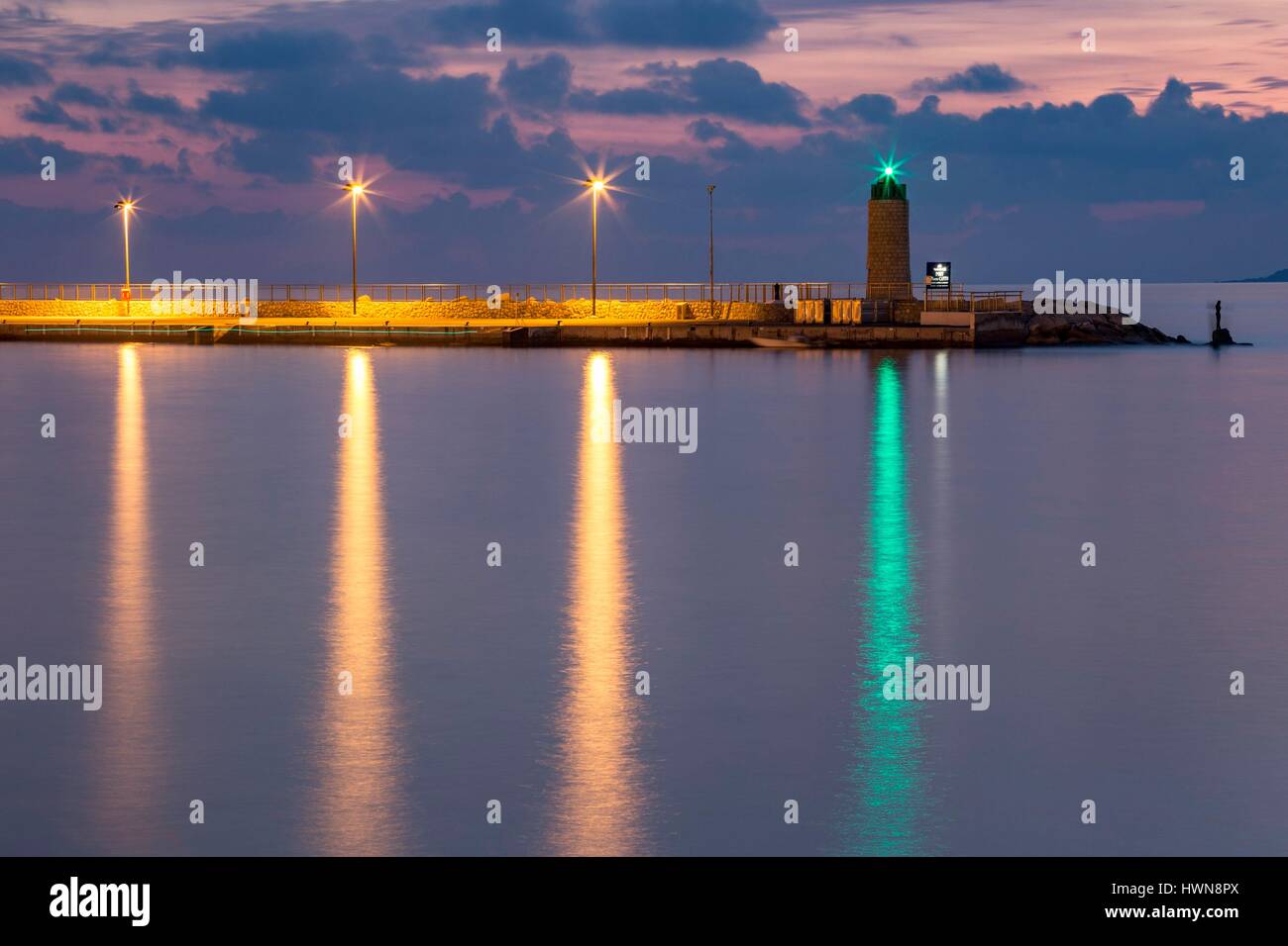 France, Alpes-Maritimes, Cannes, the entrance of Pierre Canto Port at ...