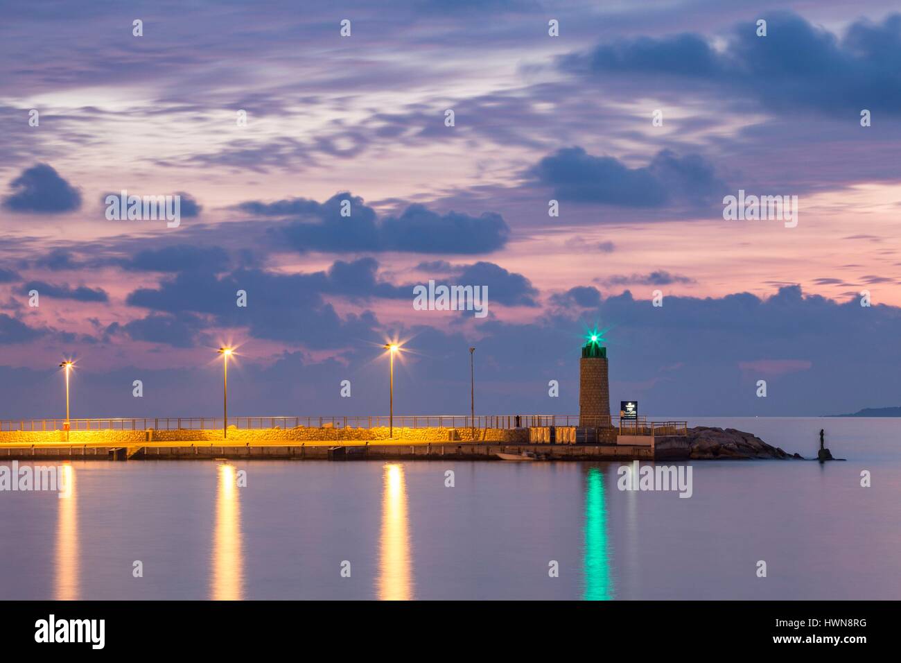 France, Alpes-Maritimes, Cannes, the entrance of Pierre Canto Port at ...