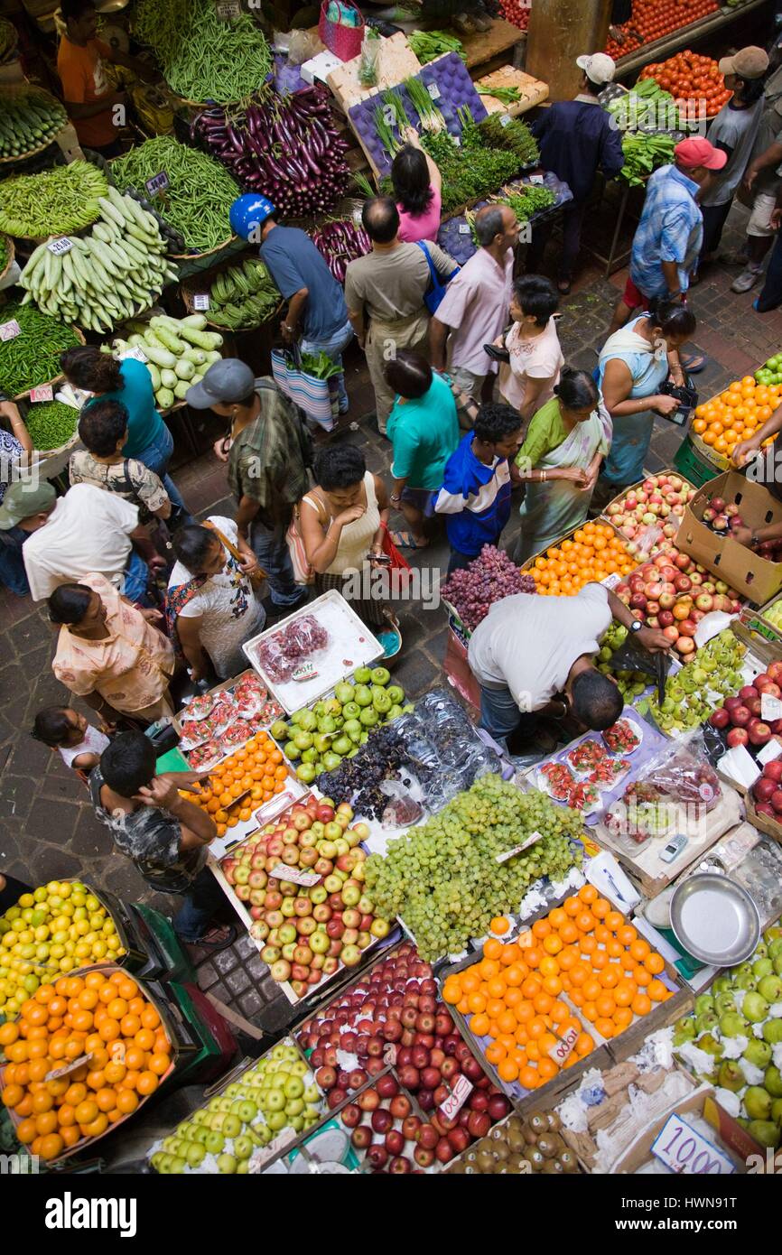 Mauritius, Port Louis, Central Market interior Stock Photo - Alamy